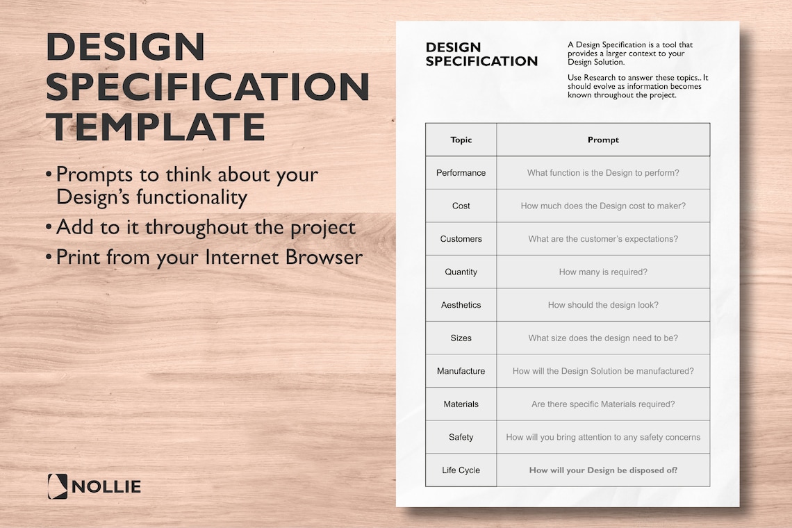 DESIGN SPECIFICATION, Template, PDS, Engineering Design Specification ...