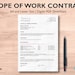 Scope of Work Contract Template, SOW Design Example, Procurement ...