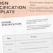 DESIGN SPECIFICATION, Template, PDS, Engineering Design Specification ...
