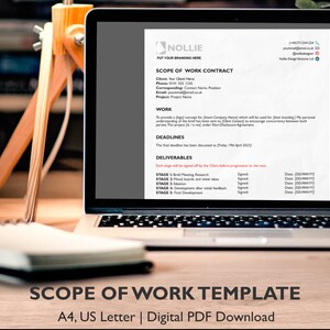 Scope of Work Contract Template, SOW Design Example, Procurement ...