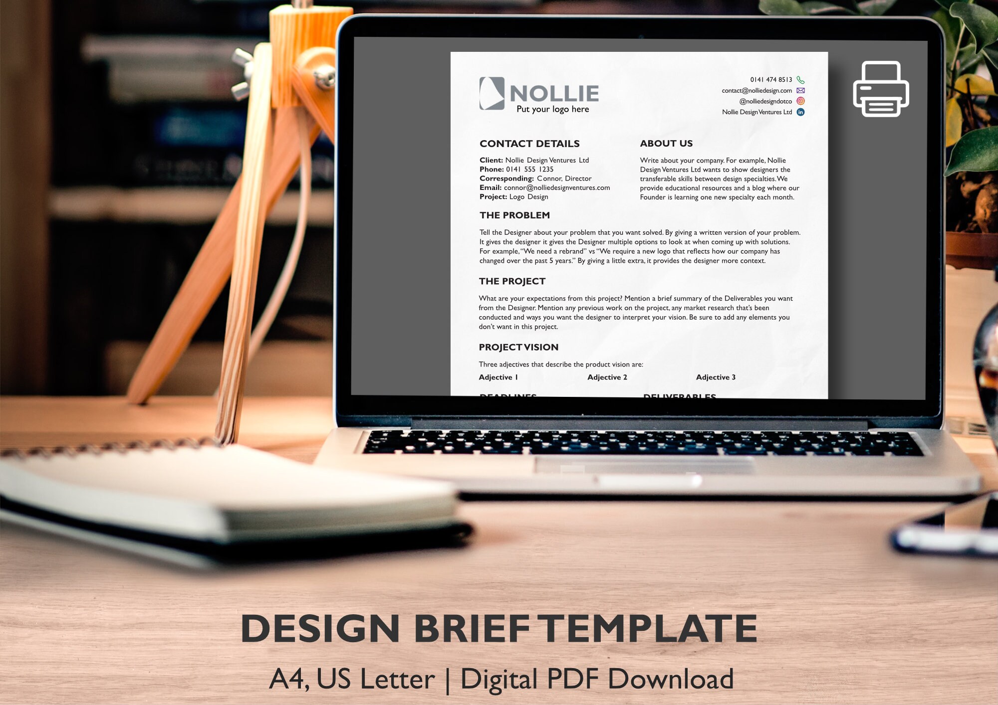Design Brief & Scope of Work Templates BUNDLE, Design Brief Template ...