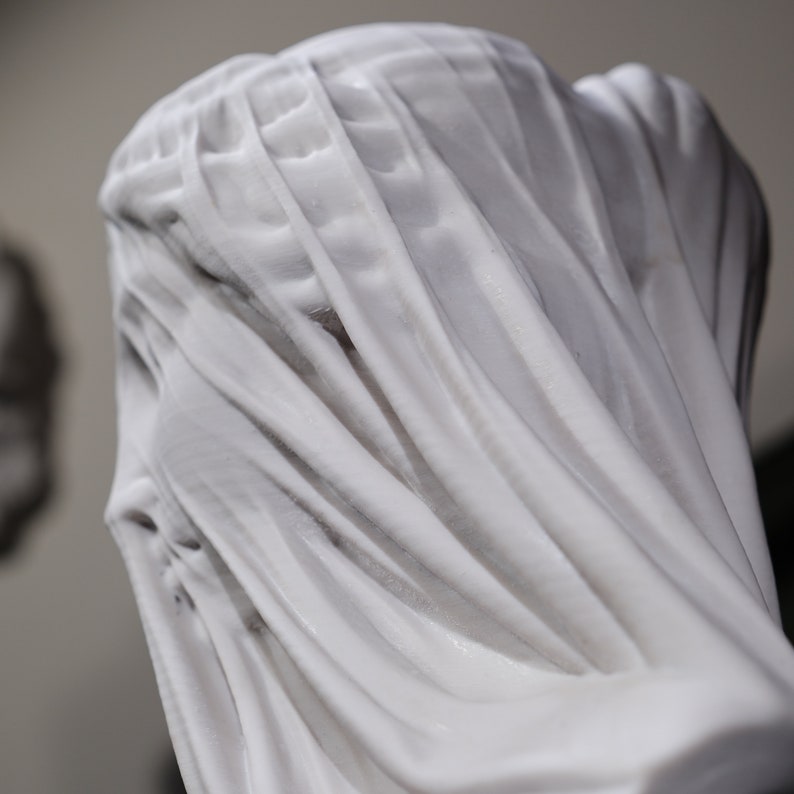 Veiled Lady Bust, Virgin Mary Statue, Desk Decor, Garden Sculpture ...