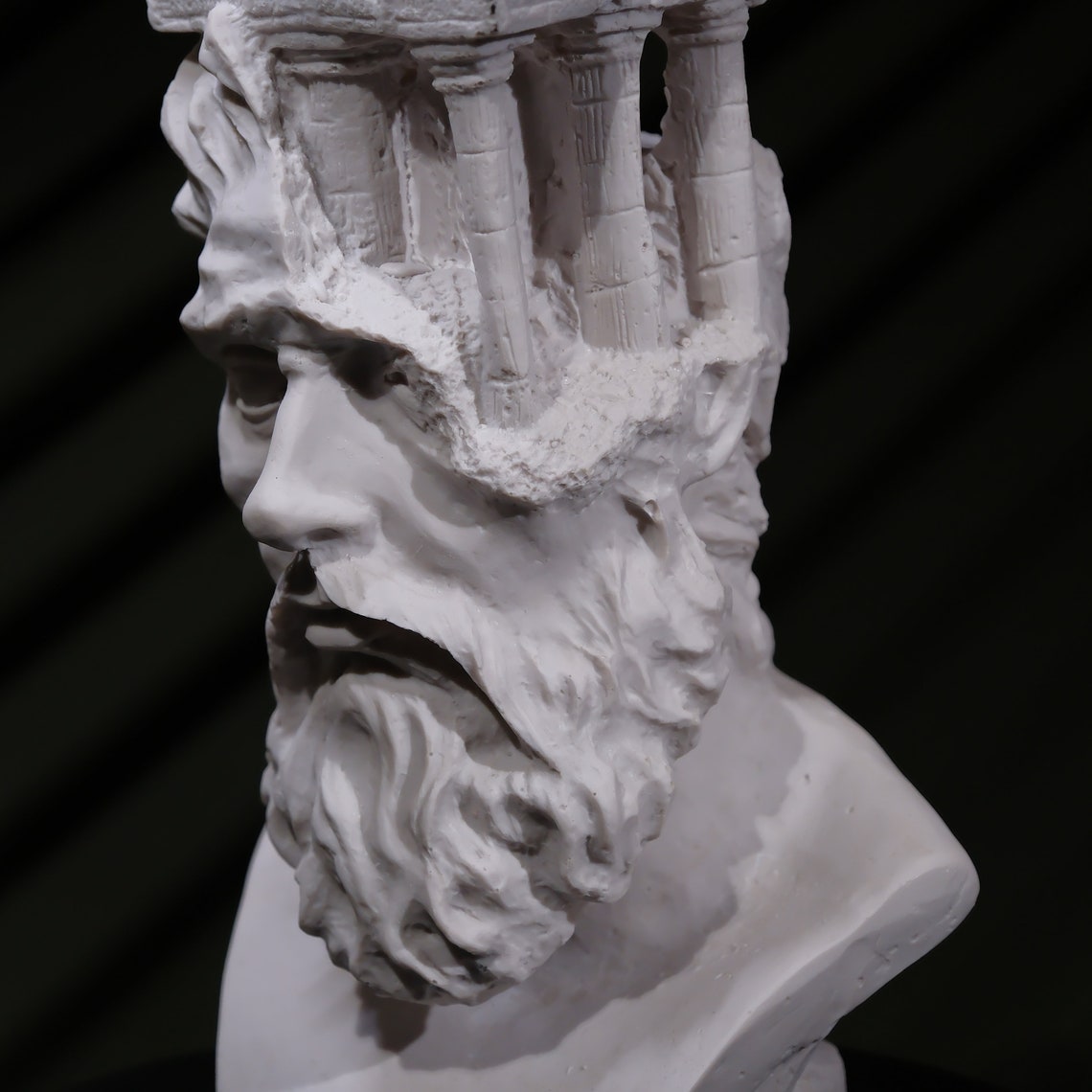 Zeus Sculpture Decor, Zeus Bust, Gift for Desk, Desk Decor, Greek ...