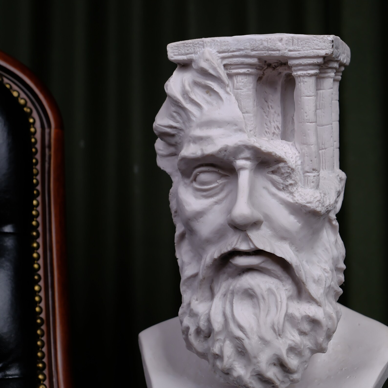 Zeus Sculpture Decor, Zeus Bust, Gift for Desk, Desk Decor, Greek ...