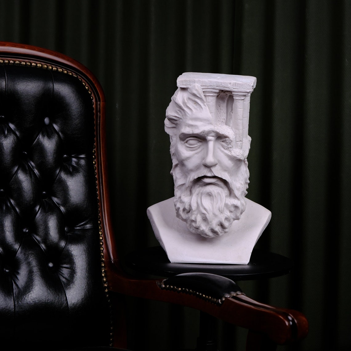 Zeus Sculpture Decor, Zeus Bust, Gift for Desk, Desk Decor, Greek ...