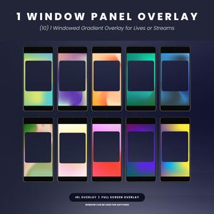 20 Basic Gradient Vertical Static Overlays Pack | Tiktok/instagram Live ...
