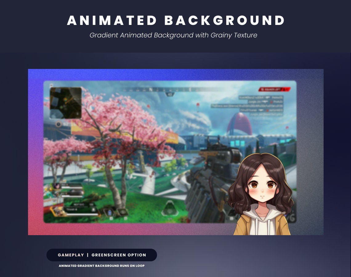 Animated Gradient Background Video - Grain Texture | Streaming Overlay ...