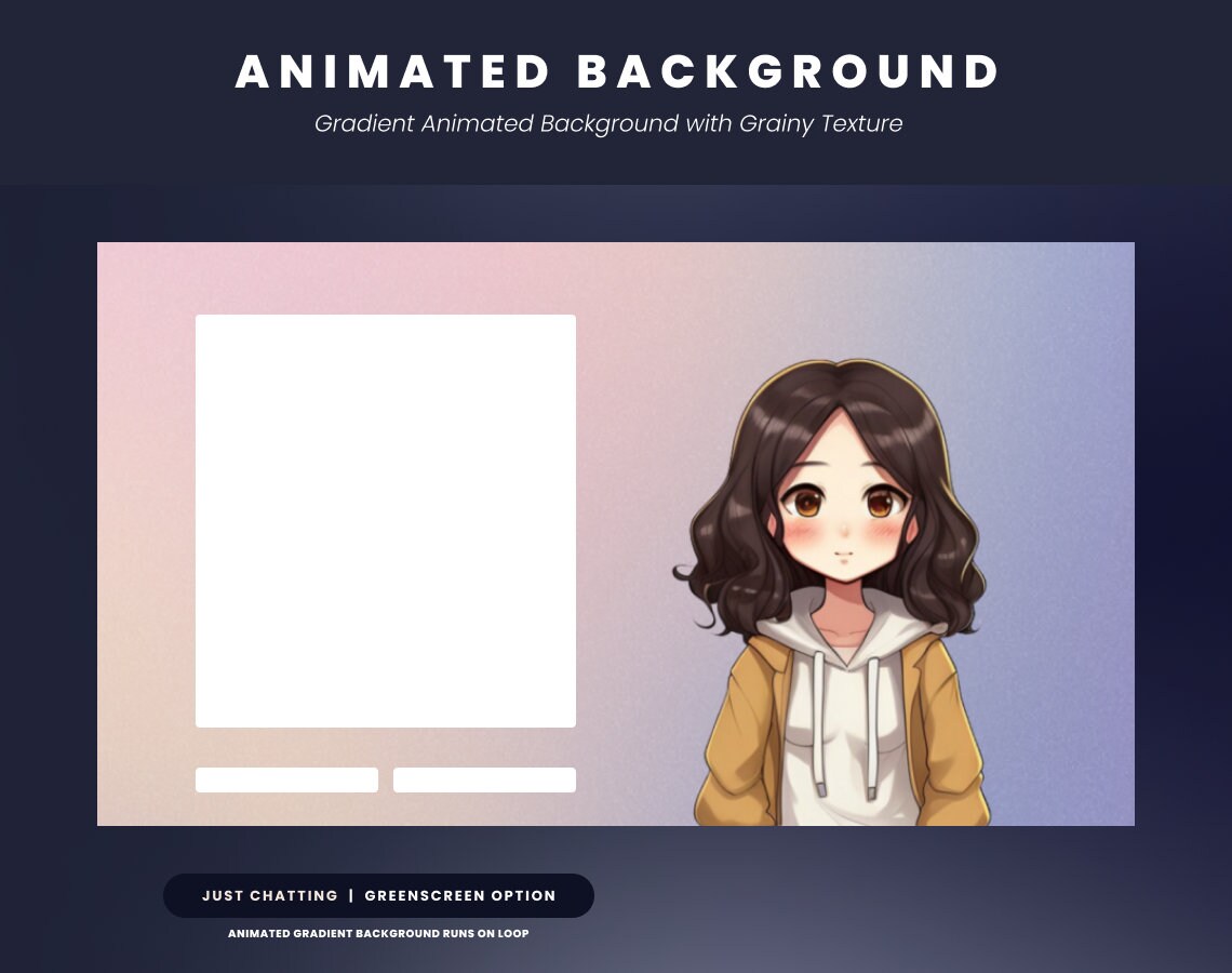 Animated Pastel Gradient Background - Grain Texture, Streaming Overlay ...