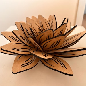 Lotus Flower 3D Laser Cut Digital Download | Lotus DIY | Lotus 3D Laser ...