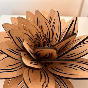 Lotus Flower 3D Laser Cut Digital Download | Lotus DIY | Lotus 3D Laser ...