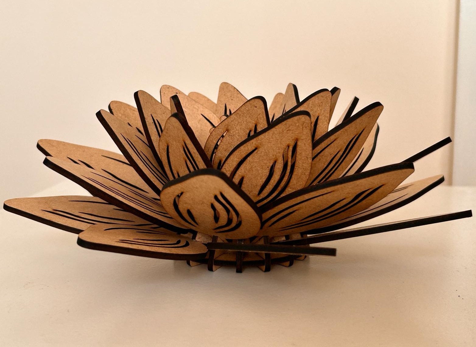 Lotus Flower 3D Laser Cut Digital Download | Lotus DIY | Lotus 3D Laser ...