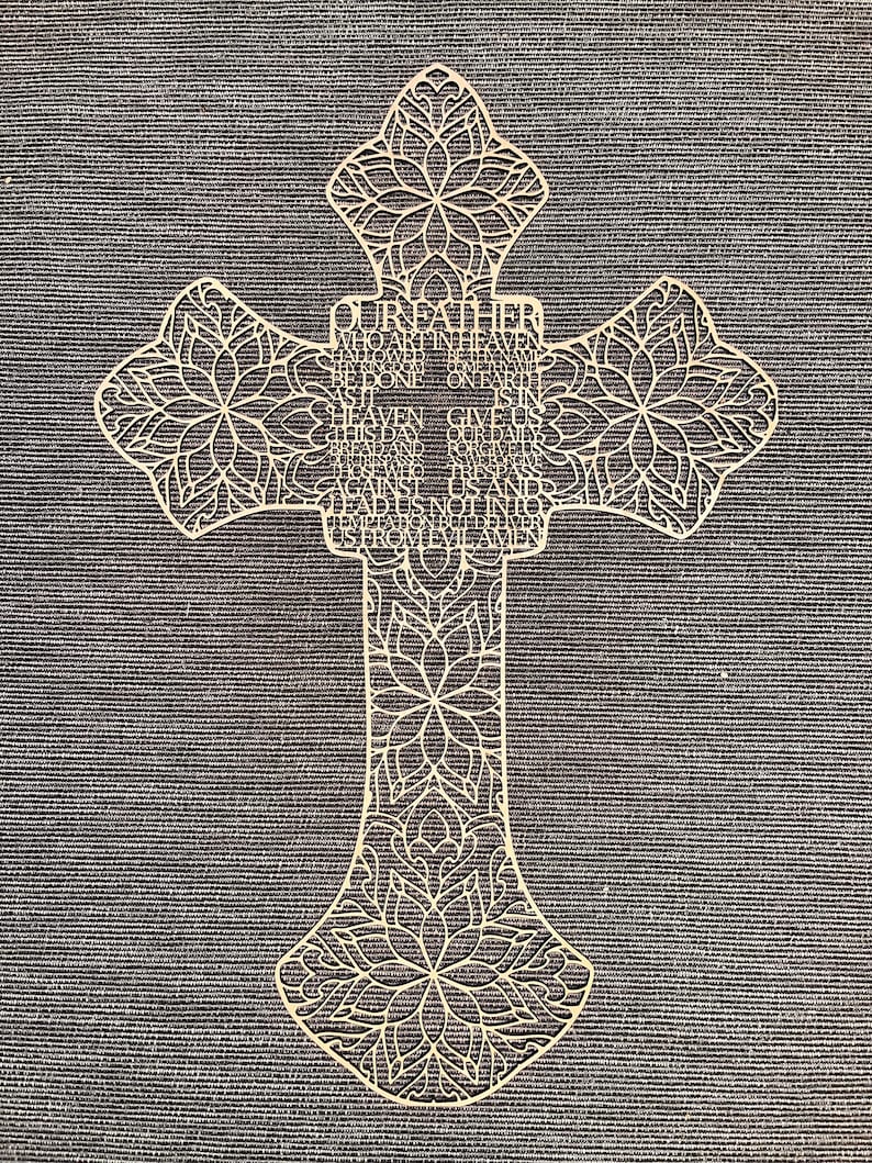 Prayer Cross Mandala SVG | Christian Religious Layered SVG | for Laser ...