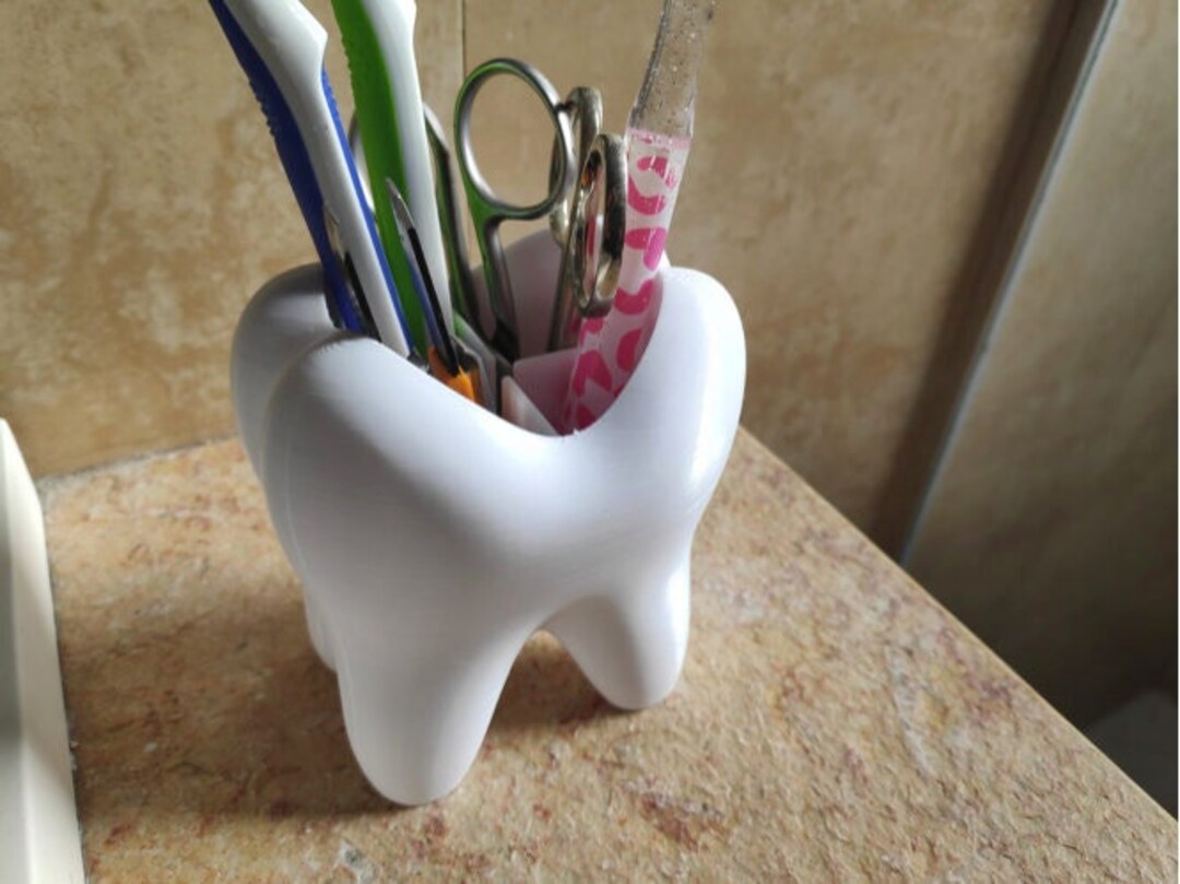 Toothbrush Holder | 3D Printed | Tooth | Gift | Bathroom Organiser ...