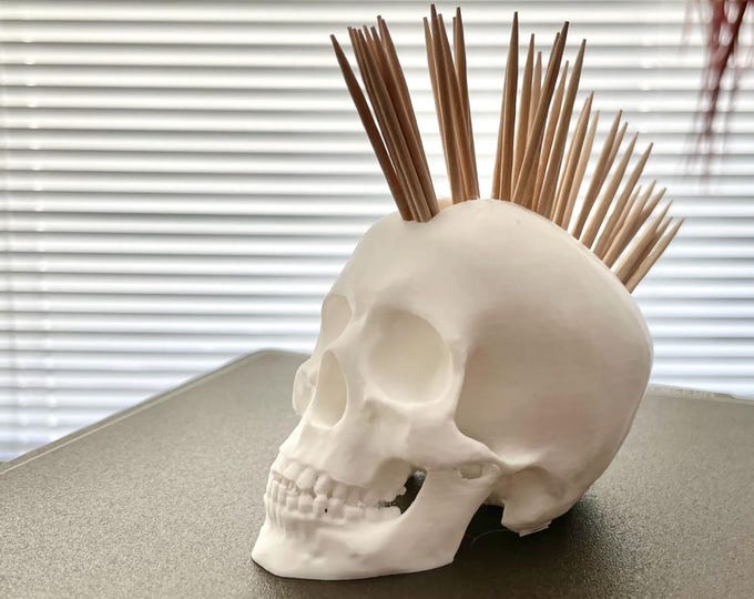 3D Printed Skull Toothpick Holder | Halloween | Gift | Decor | Horror ...