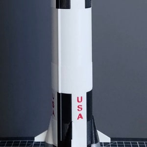 Saturn V Rocket Model 1:200 3D Printed Gift NASA Memorabilia Hobbyists ...