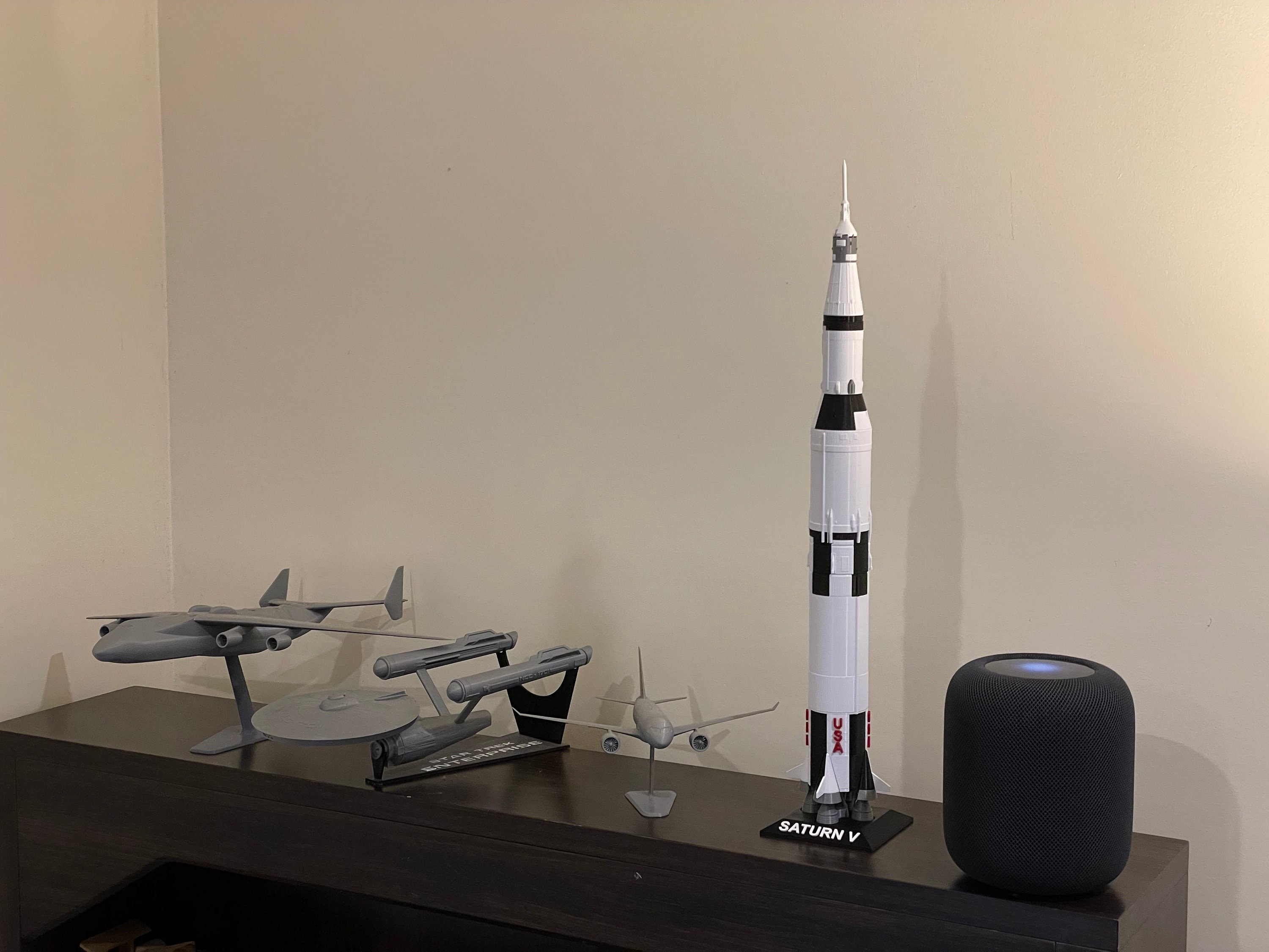 Saturn V Rocket Model 1:200 3D Printed Gift NASA Memorabilia Hobbyists ...