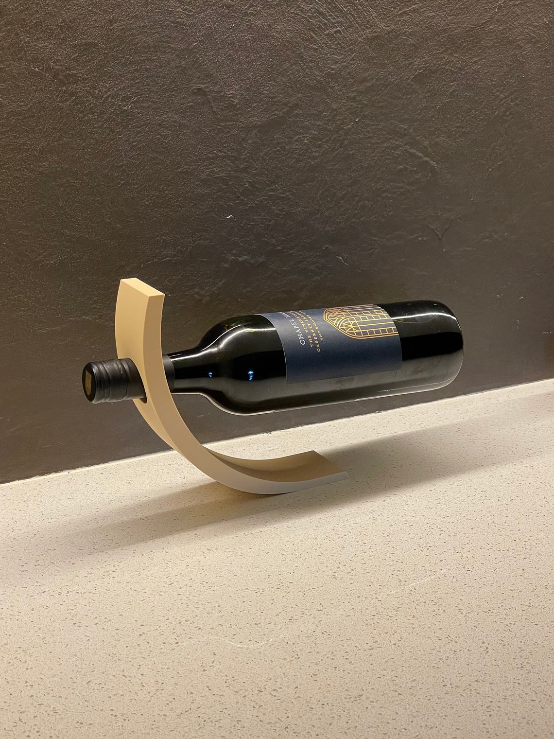 Wine Bottle Holder | 3D Printed | Wood PLA | Wine Bottle Stand ...