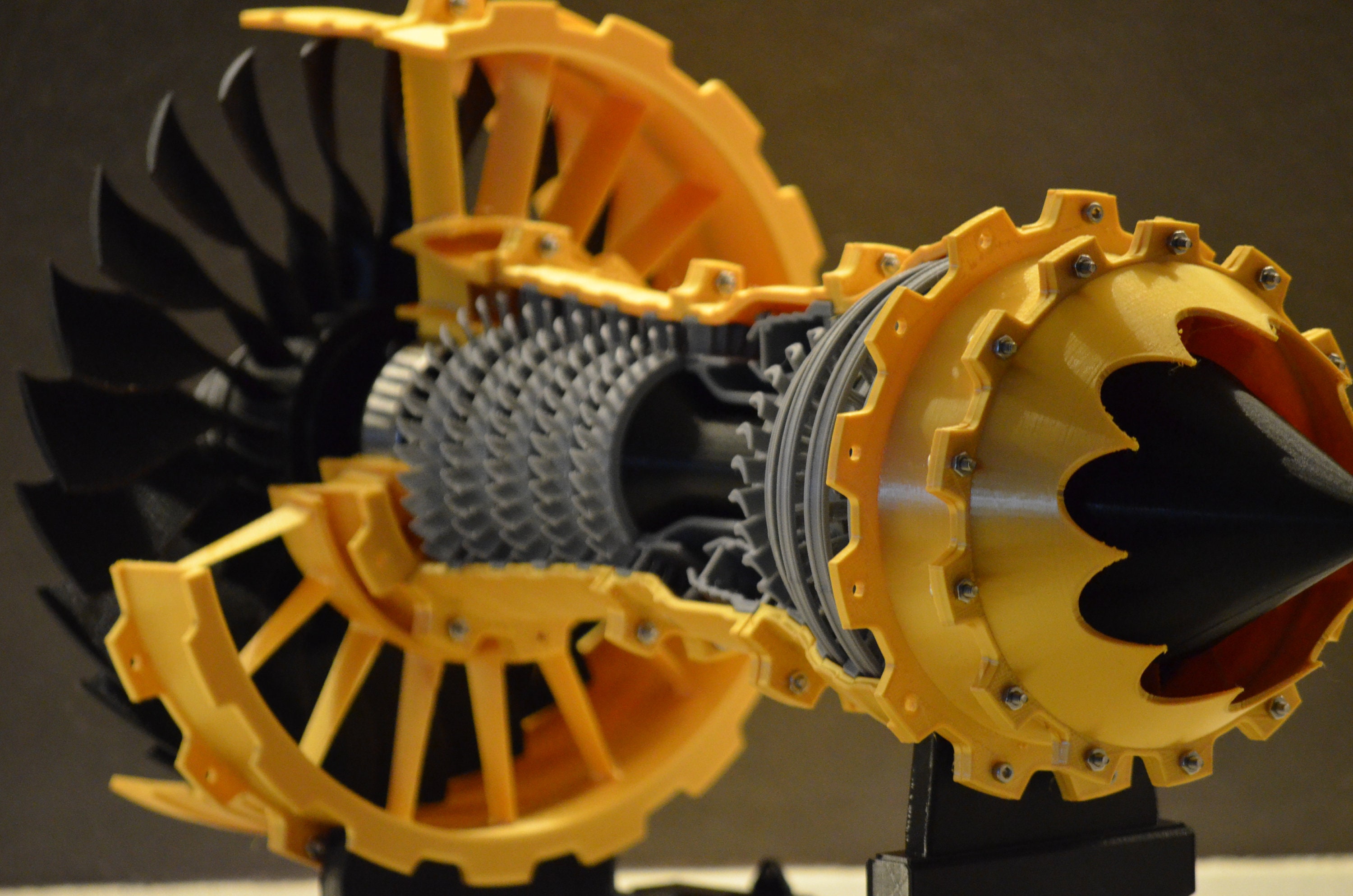 Jet Turbofan Aircraft Engine 3D Printed Gift Office Dècor Kinetic ...