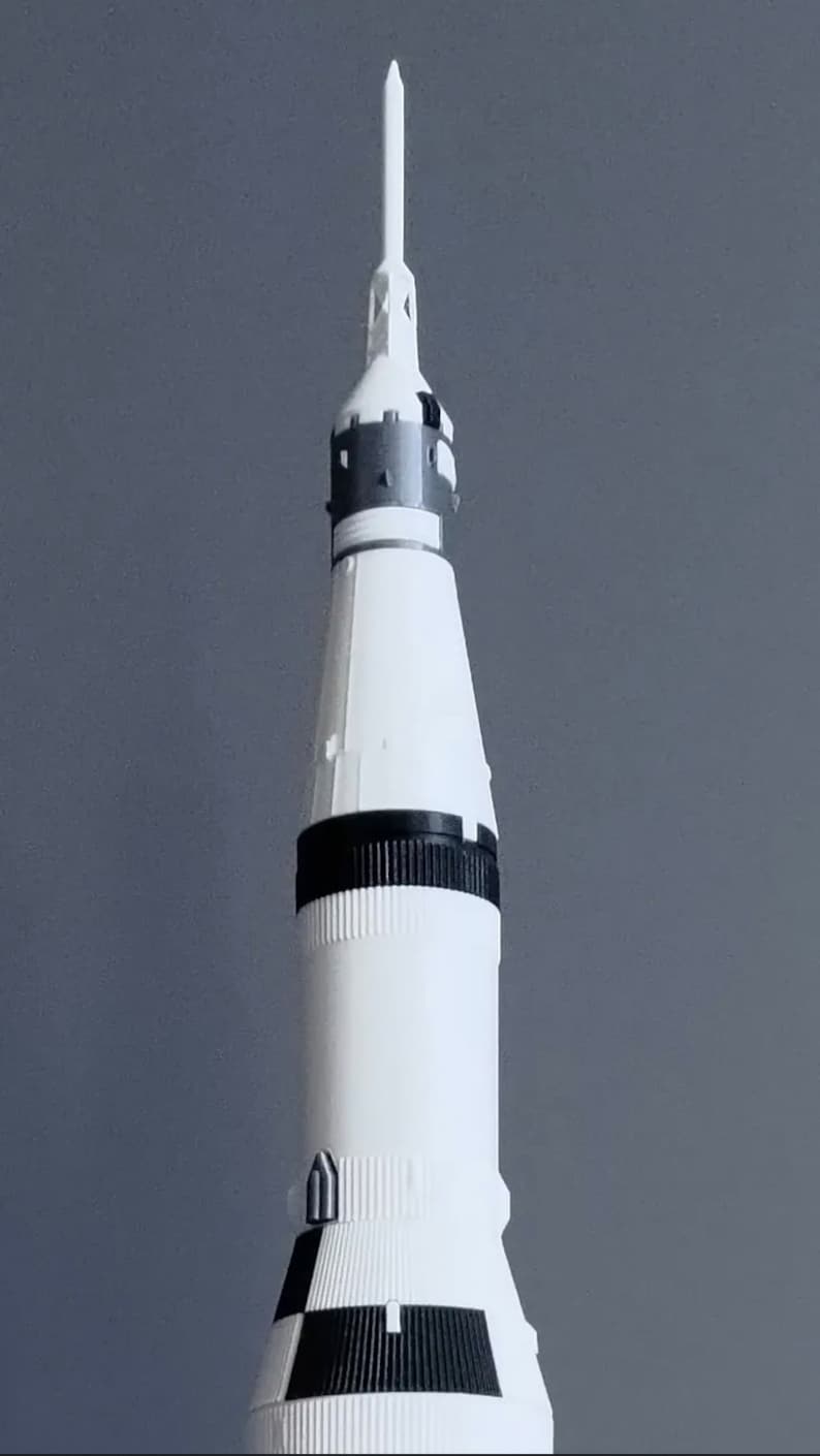 Saturn V Rocket Model 1:200 3D Printed Gift NASA Memorabilia Hobbyists ...