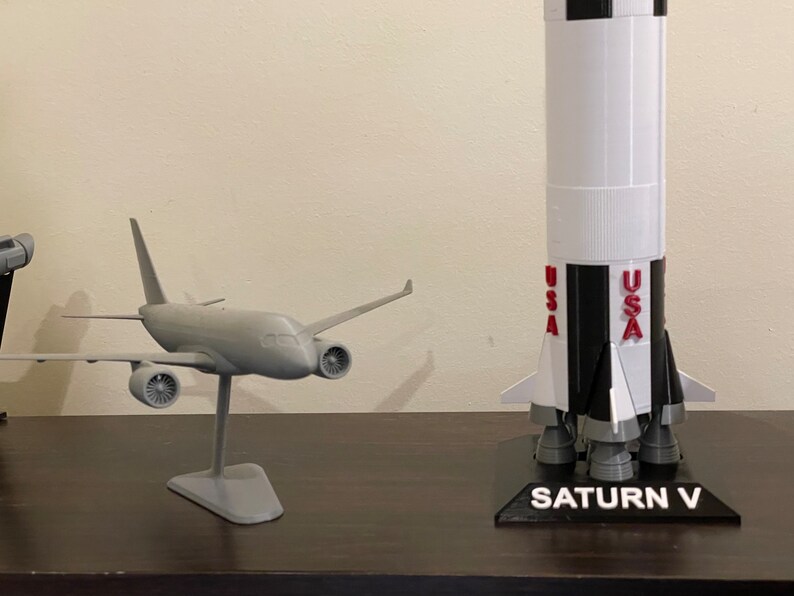 Saturn V Rocket Model 1:200 3D Printed Gift NASA Memorabilia Hobbyists ...