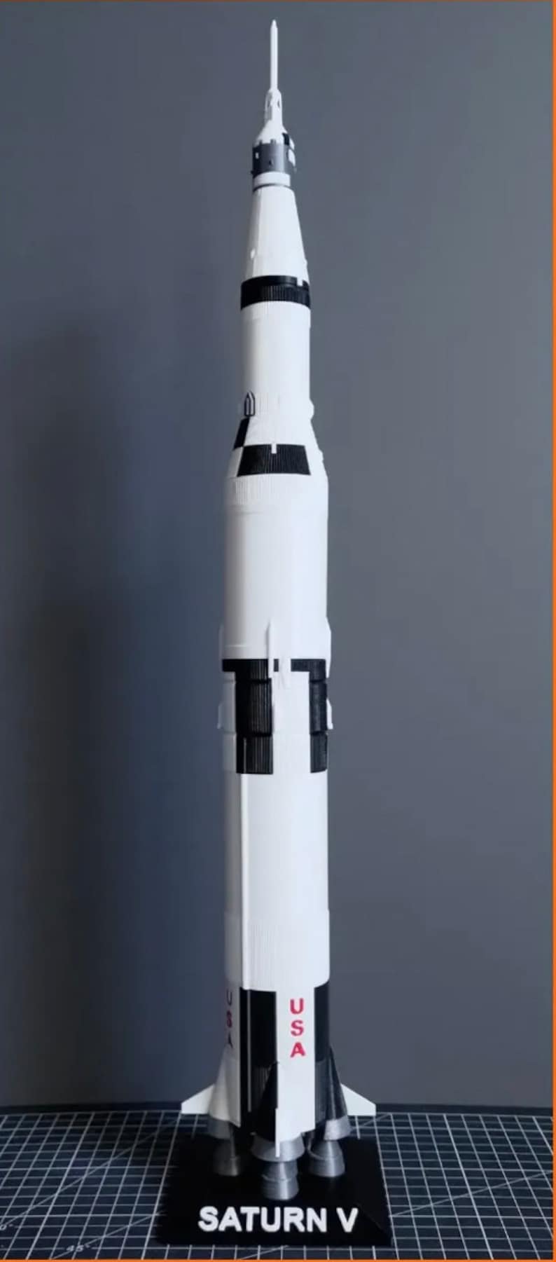 Saturn V Rocket Model 1:200 3D Printed Gift NASA Memorabilia Hobbyists ...