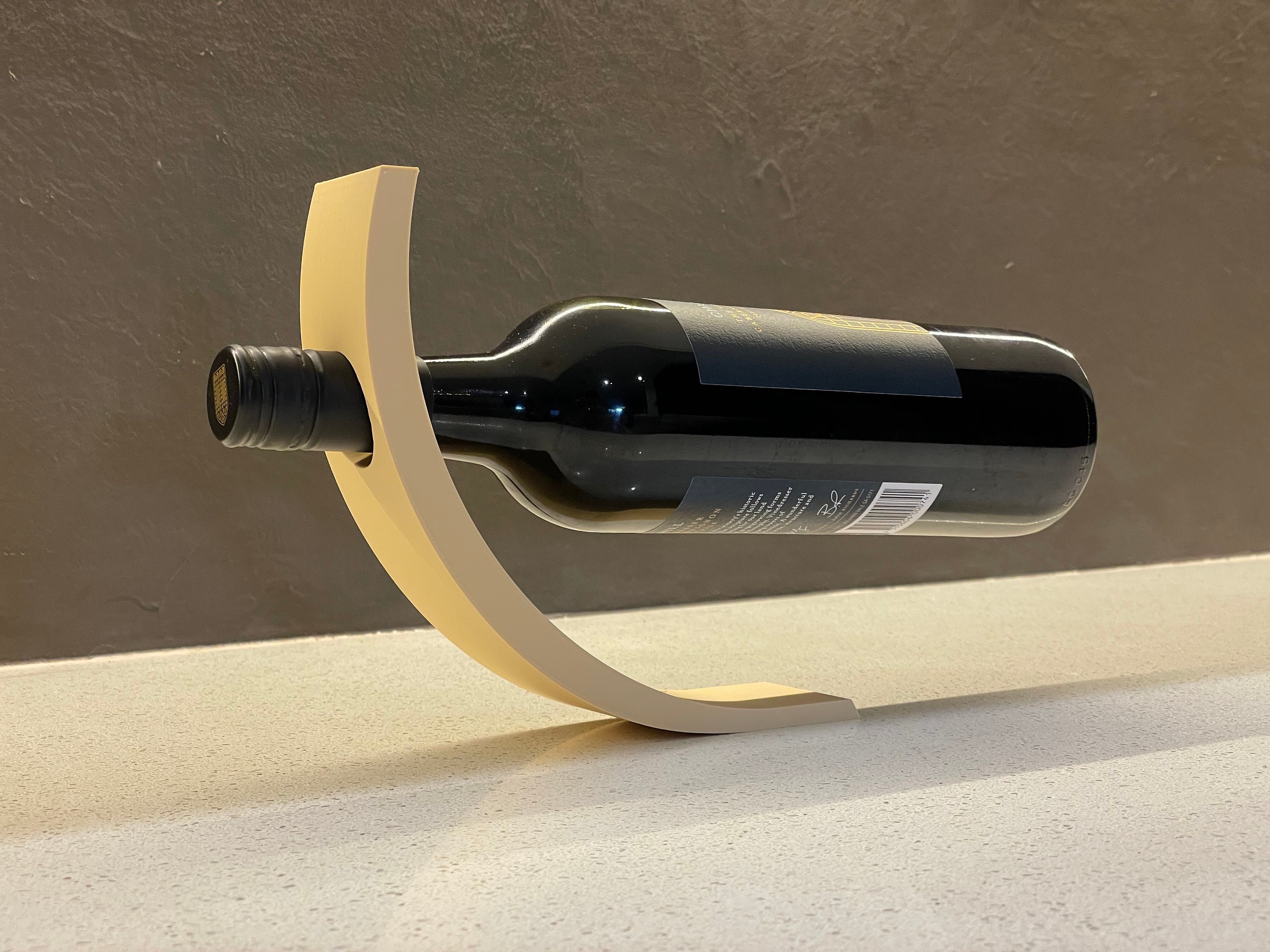 Wine Bottle Holder | 3D Printed | Wood PLA | Wine Bottle Stand ...