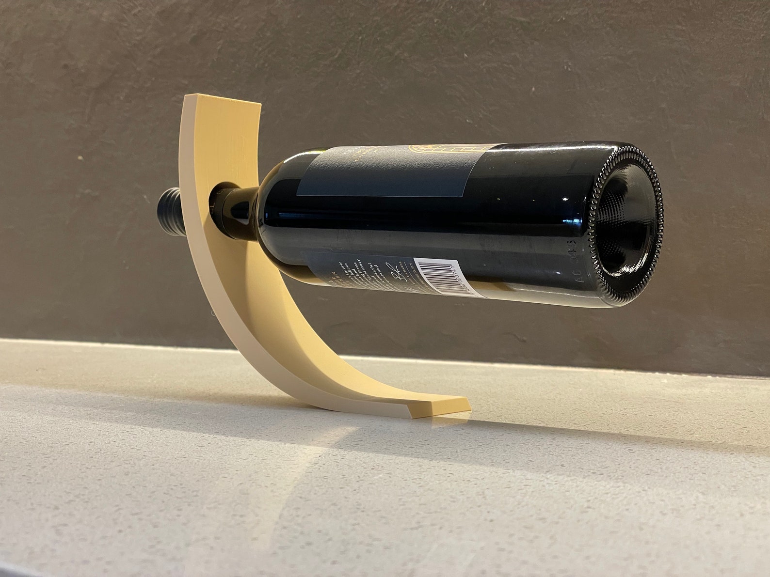 Wine Bottle Holder | 3D Printed | Wood PLA | Wine Bottle Stand ...
