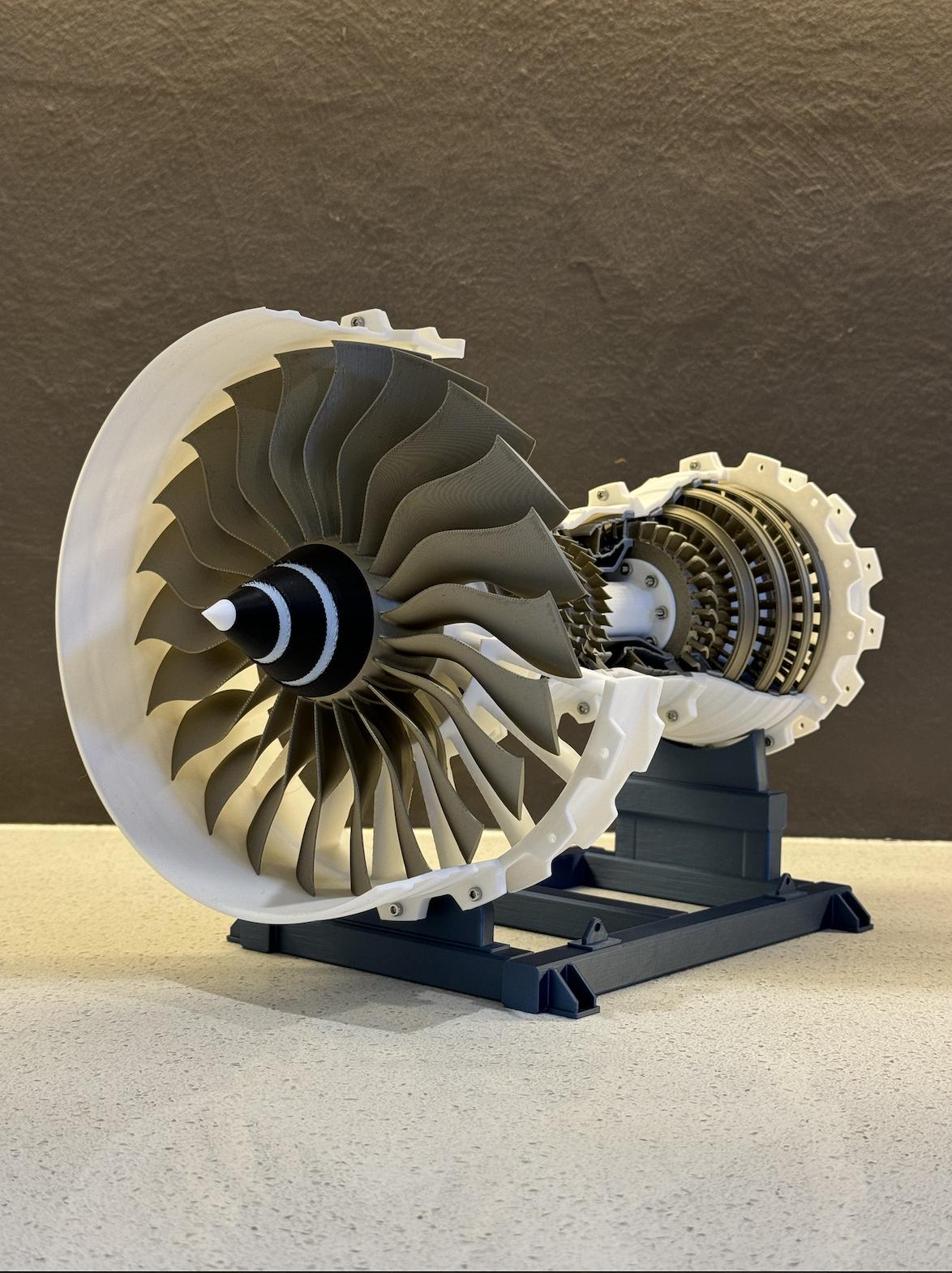 Jet Turbofan Aircraft Engine | 3D Printed | Gift | Office Dècor ...