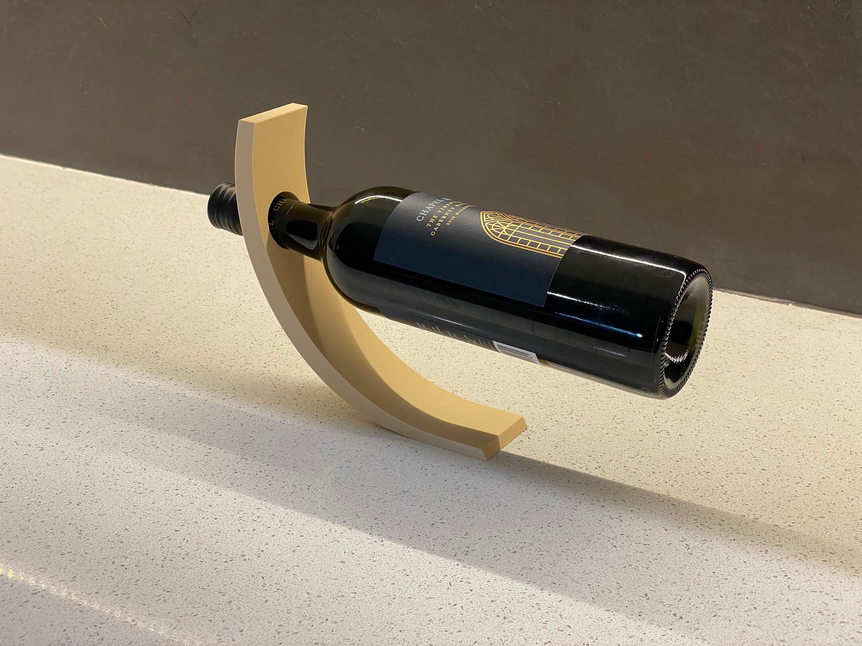 Wine Bottle Holder | 3D Printed | Wood PLA | Wine Bottle Stand ...