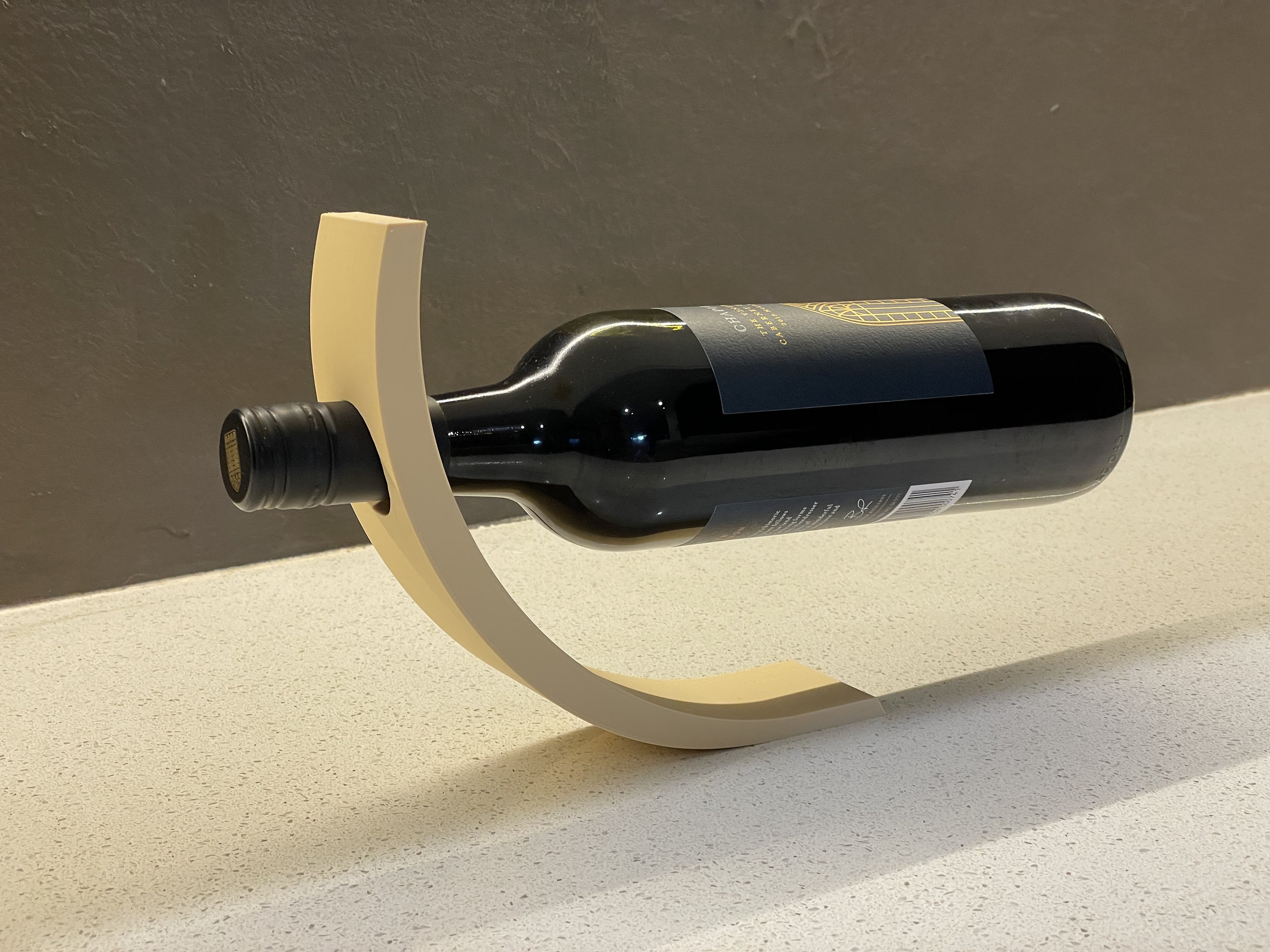 Wine Bottle Holder | 3D Printed | Wood PLA | Wine Bottle Stand ...