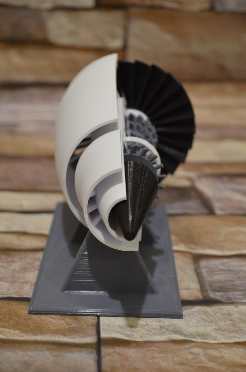 Spinning GE Jet Aircraft Engine 3D Printed Gift Office - Etsy