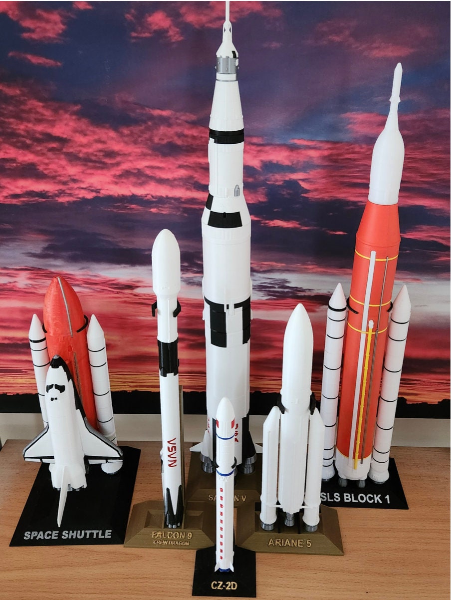 Saturn V Rocket Model 1:200 3D Printed Gift NASA Memorabilia Hobbyists ...