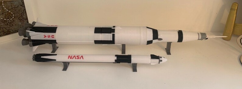 Saturn V Rocket Model 1:200 3D Printed Gift NASA Memorabilia Hobbyists ...