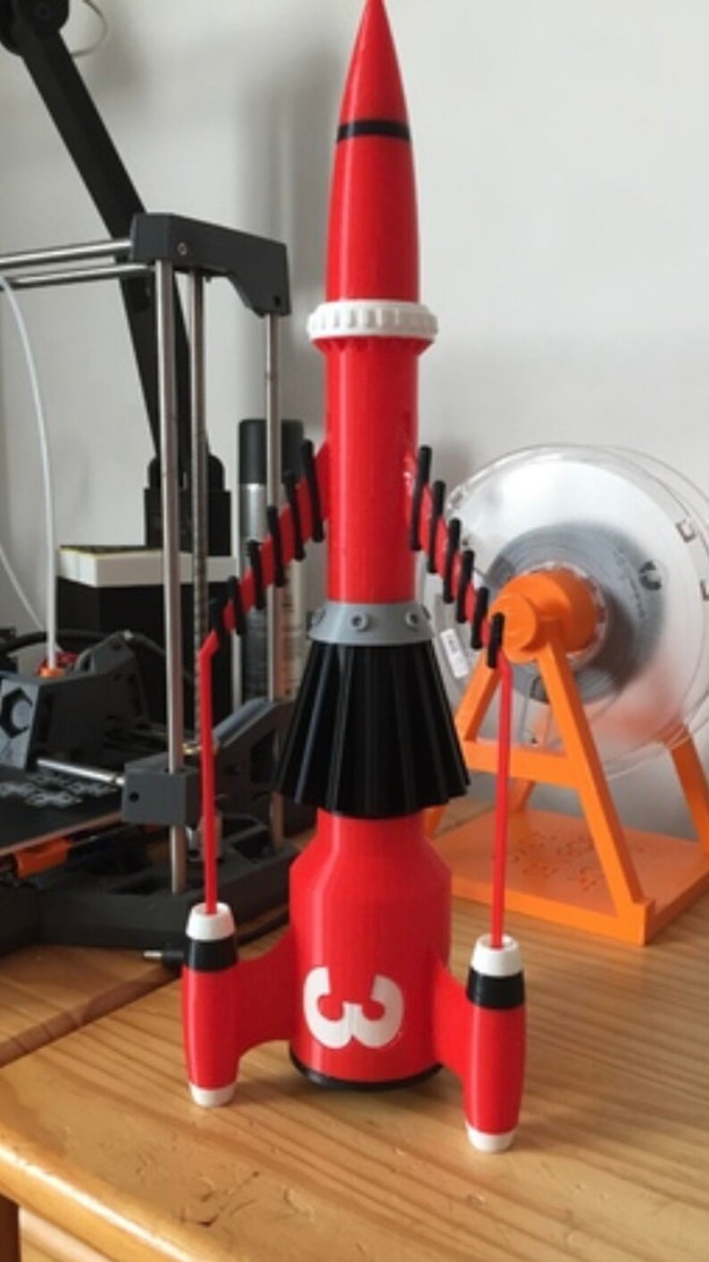 THUNDERBIRD 3 Model 3D Printed Gift Rocket Detailed - Etsy Australia