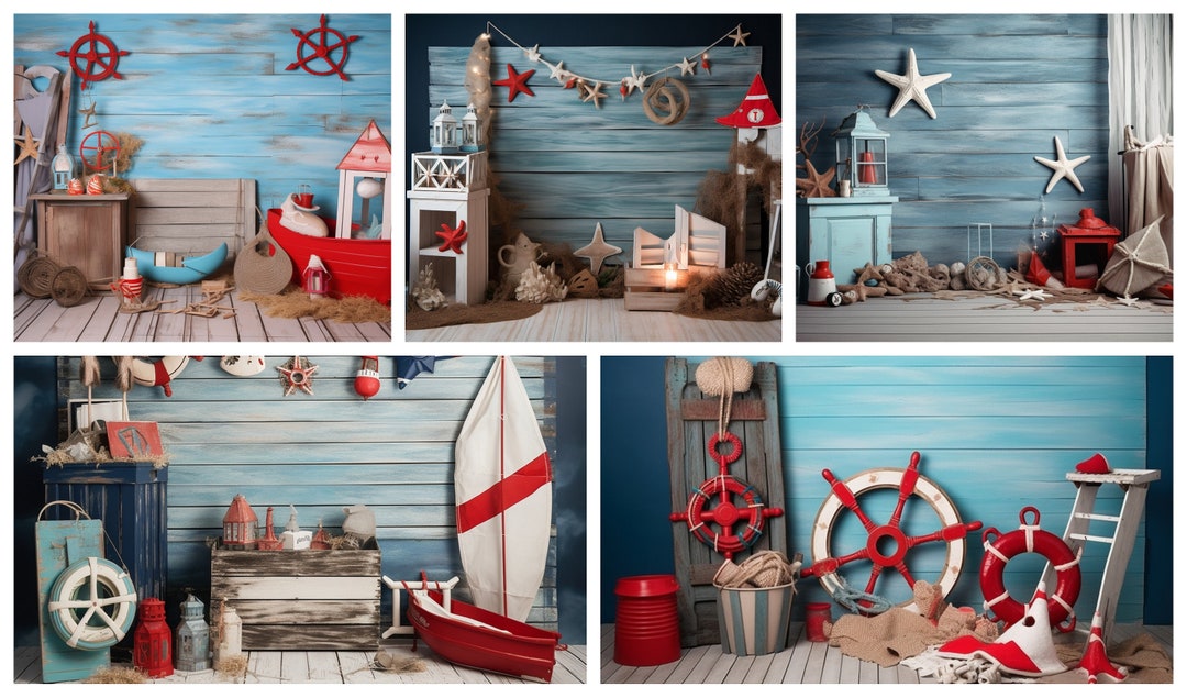 Birthday Backdrops, Cake Smash Backdrops, Photography Backdrop, Ocean ...