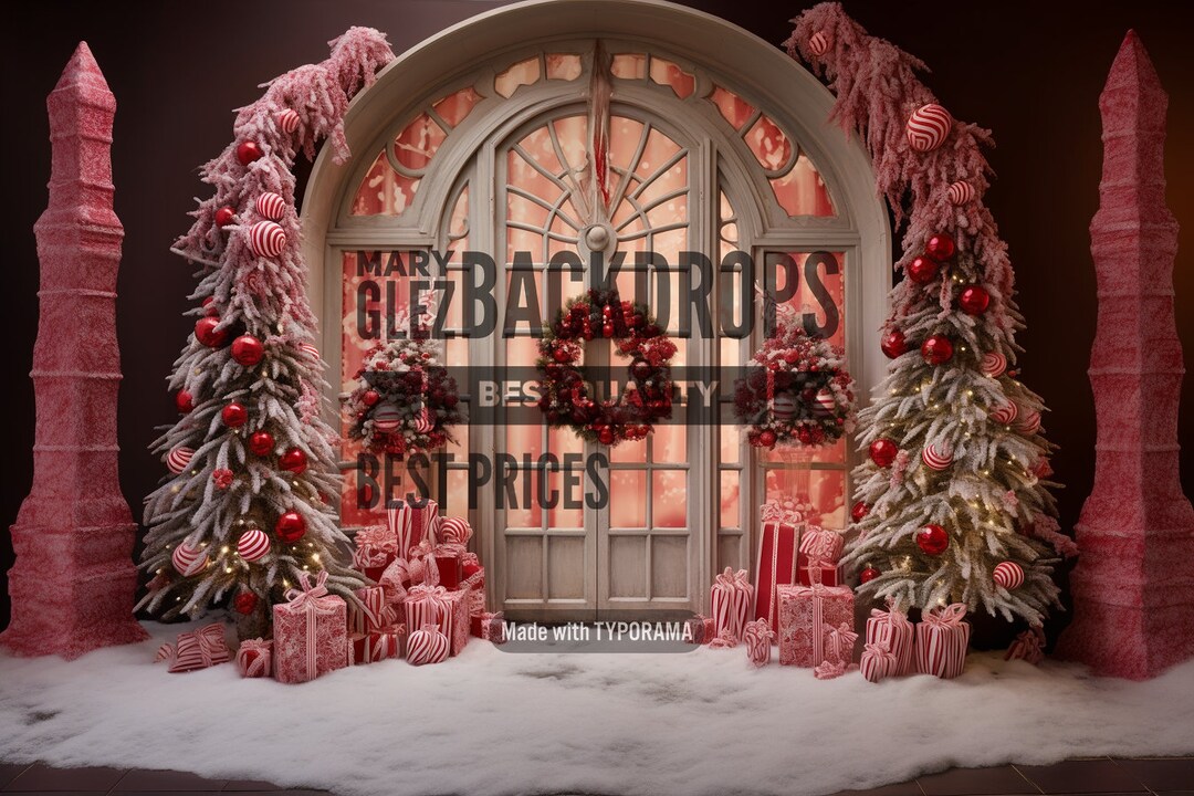 Christmas Digital Photography Backdrop, Photoshop Template, Christmas ...