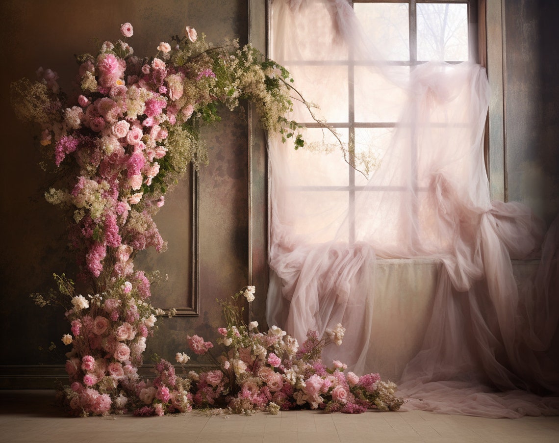 Digital Backdrops Flower Prop Digital Backgrounds Maternity Backdrop ...