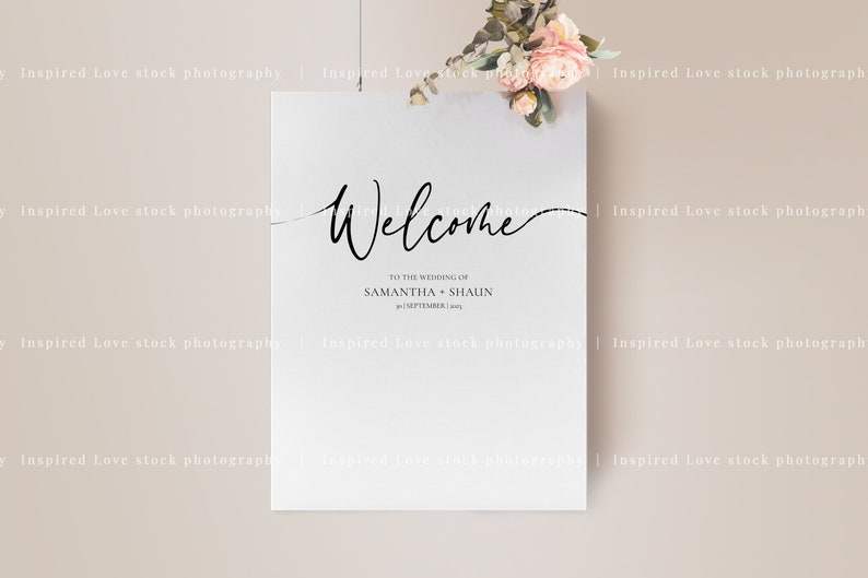 Wedding Welcome Sign Mock Up, 18x24 Sign Mockup, Boho Seating Chart ...