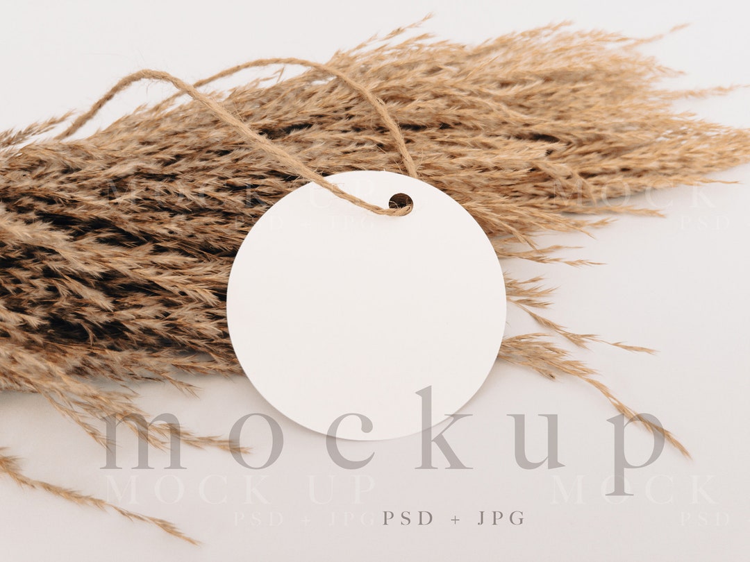 Round Tag Mockup, Wedding Favor Tag Mockup, Baby Shower Favor Mockup ...