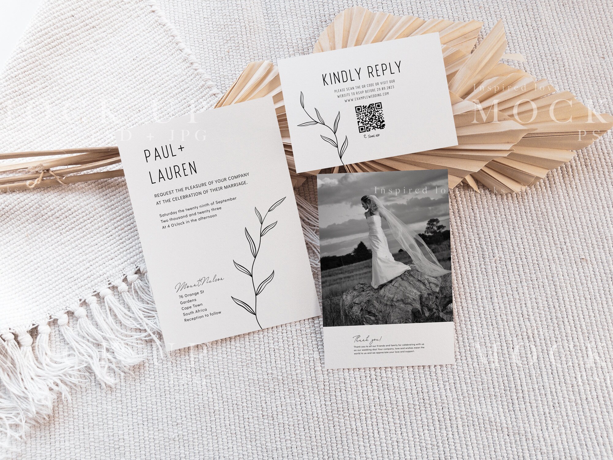 Invitation Set Mockup Wedding Suite Mockup Wedding Mockup - Etsy