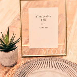 Frame Sign Mockup for Wedding Gold Table Sign or Special Even Signs ...