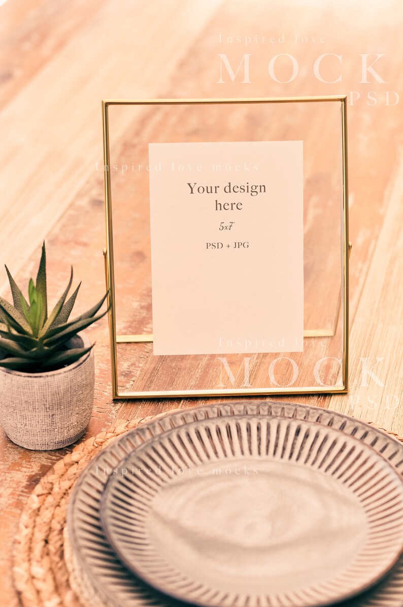Frame Sign Mockup for Wedding Gold Table Sign or Special Even Signs ...