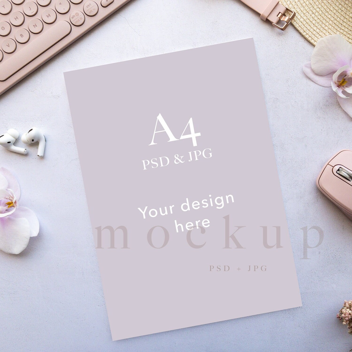 Printable Planner Mockup A4 Paper Mockup Digital Planner - Etsy