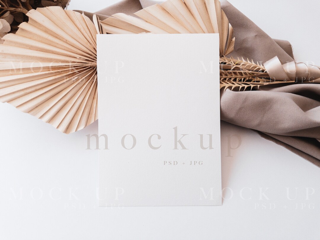 5x7 Mockup, Boho Baby Shower Mockup Invitation, Boho RSVP Mockup ...