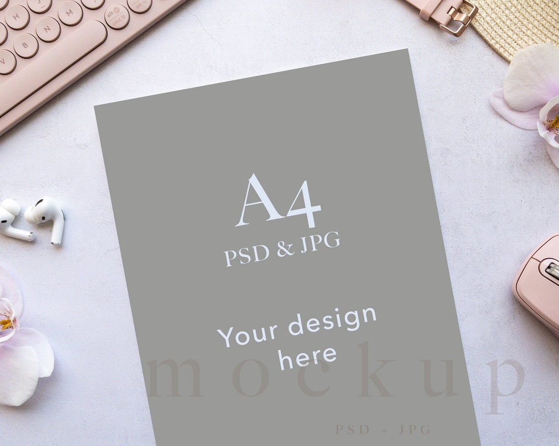 Printable Planner Mockup A4 Paper Mockup Digital Planner - Etsy