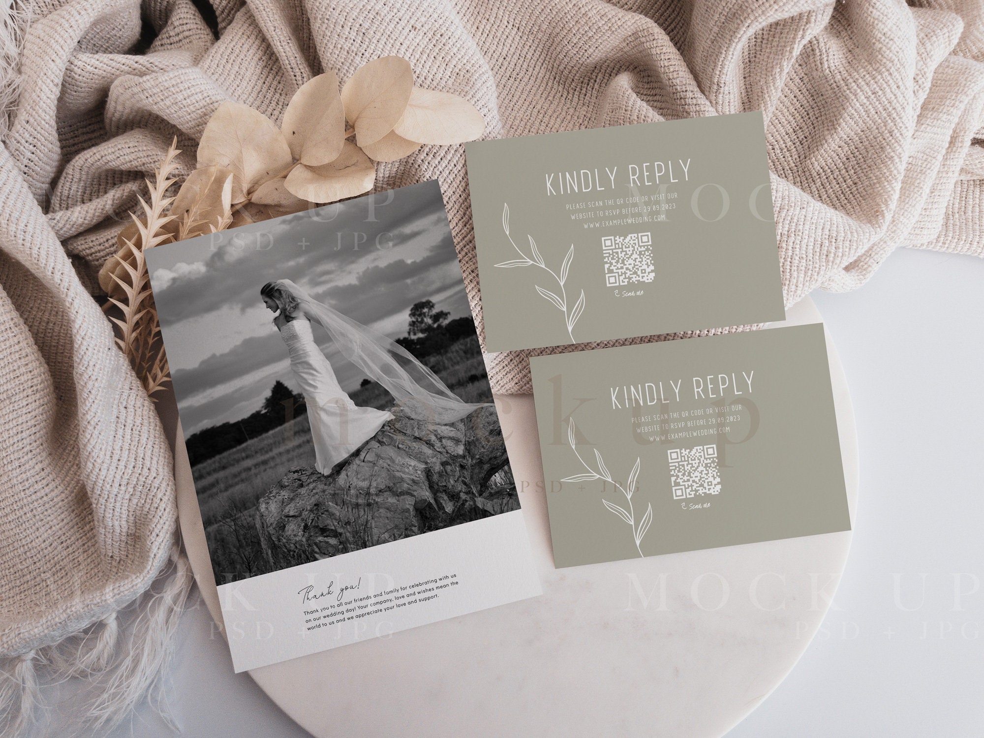 Wedding Invitation Set Mockup, Wedding Suite Mockup, 5x7 Card Mockup ...