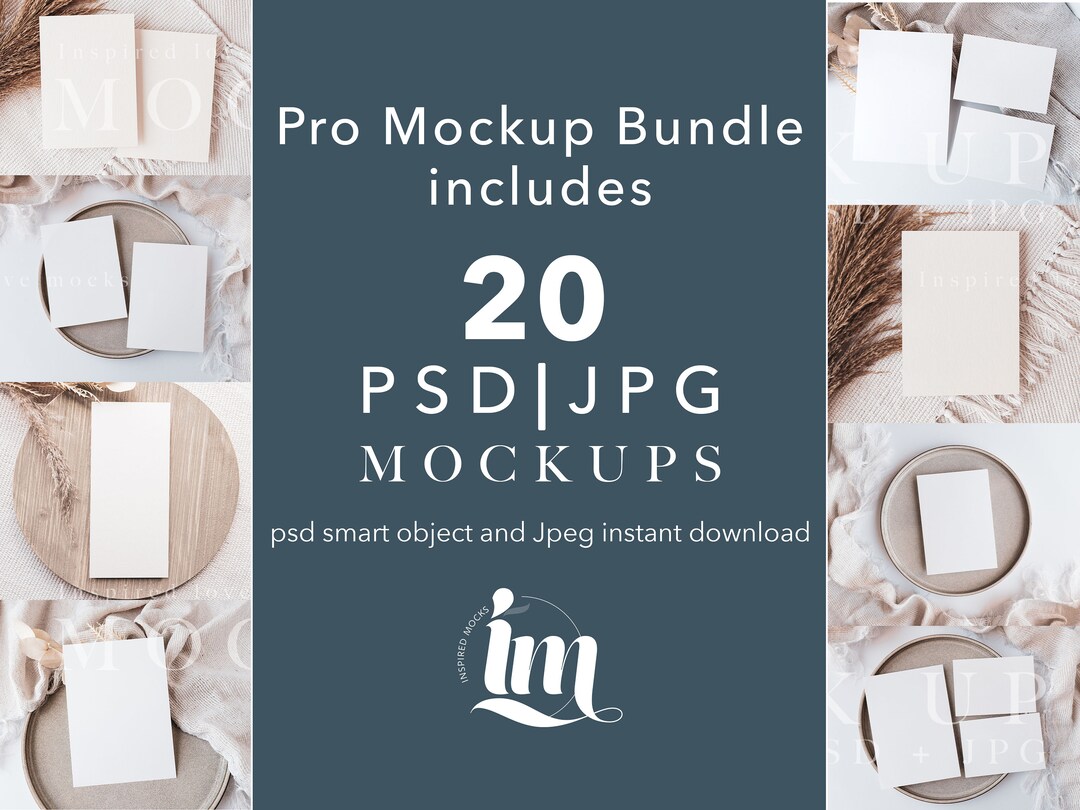 20 Wedding Mockup Bundle | Card Mockup Bundle | Mockup Bundle Pack | 20 ...