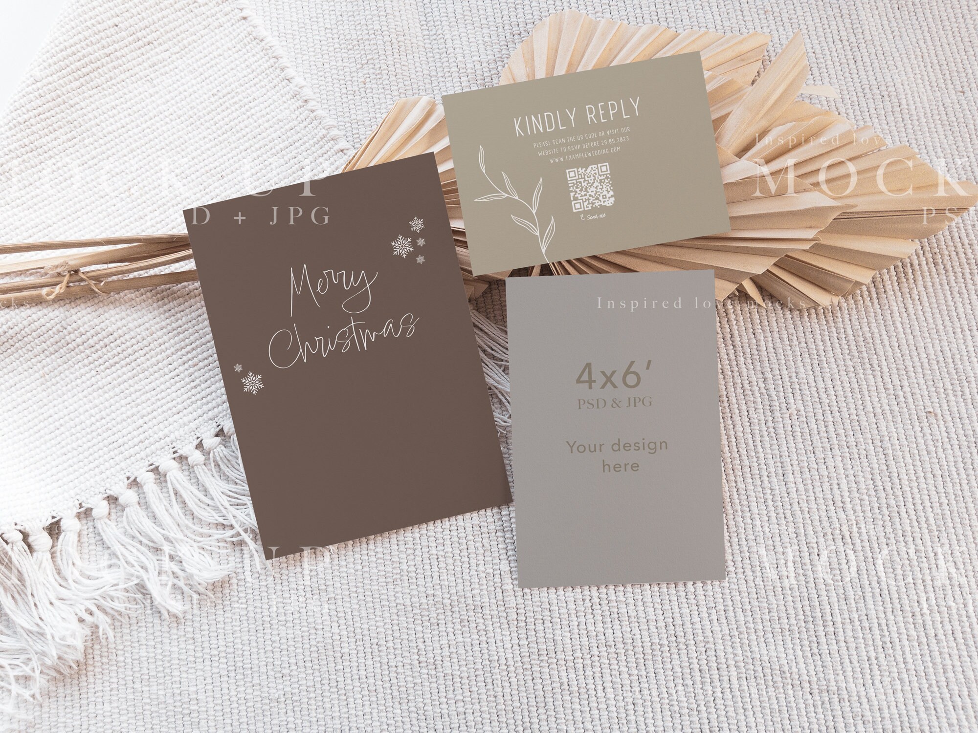 Invitation Set Mockup, Wedding Suite Mockup, Wedding Mockup, 5x7 Card ...