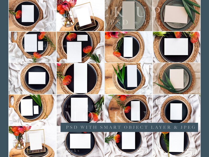 20 Wedding Mockup Bundle | Card Stationery Mockup Templates | Mockup ...
