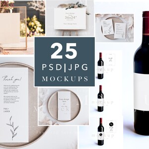 Wedding Mockup Bundle | 25 Mockups Bundle Pack | Wedding Mockup | 25 ...